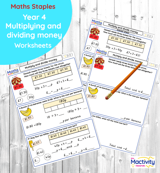 Year 4 Money Worksheets – Multiplying And Dividing Money Word Problems