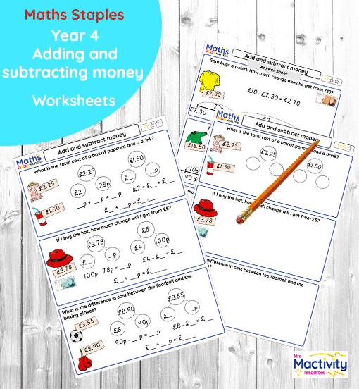 Year 4 Money Worksheets – Adding And Subtracting Money Word Problems