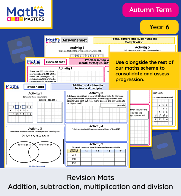 Year 6 Addition Subtraction Multiplication And Division Assessment ...