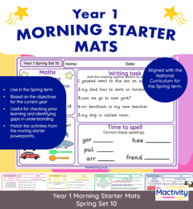 Year 1 Morning Starter Activities | Morning Work Mats And PowerPoints ...